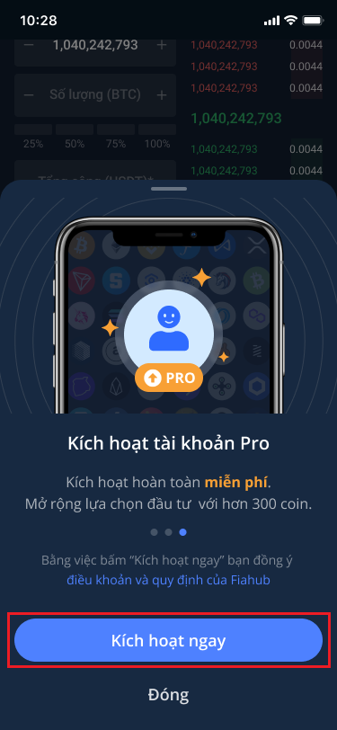 Hướng dẫn sử dụng Fiahub Pro trên app - Fiahub